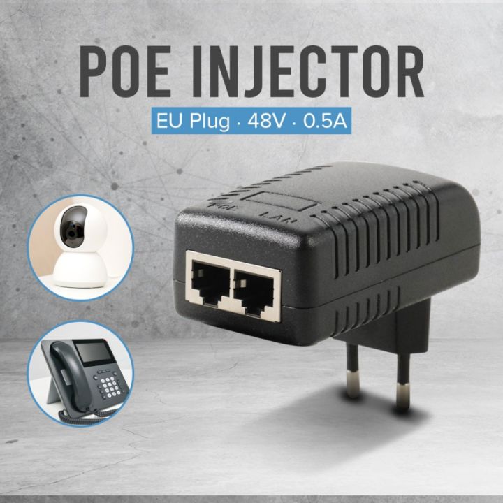 ADAPTOR POE INJECTOR 48V ADAPTER POE EU IP CAMERA CCTV WIFI | Lazada ...