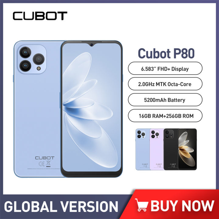 Cubot P80, 2023 New Global Version Smartphone, 8GB RAM, 256GB ROM, NFC ...