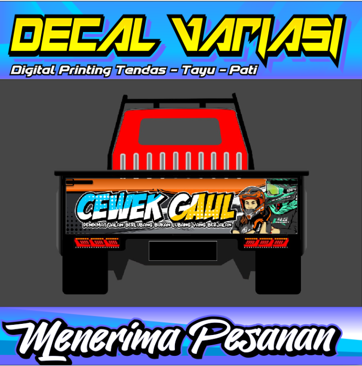 Stiker Bkak Belakang Pick Up L 300 Stiker Decal Stiker Cewek Gaul ...