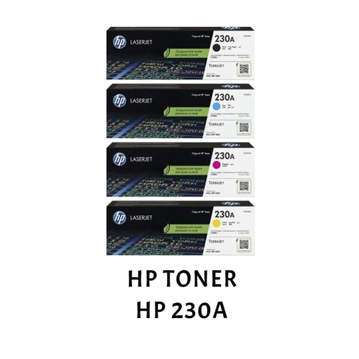 [ORIGINAL] HP Toner HP 230A Black Cyan Magenta Yellow Toner W2300A ...