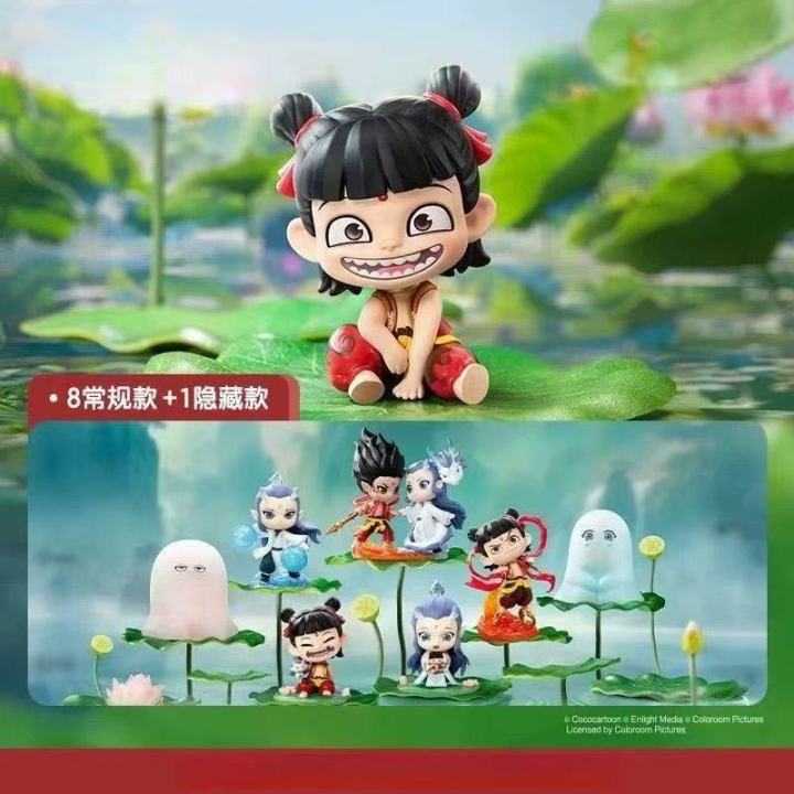 Now POP MART Nezha's devil child is born with fetters series blind box tide play animation model ...