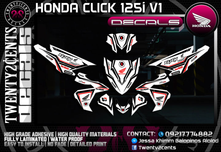 honda click 125i / 150i version 1 decals | Lazada PH
