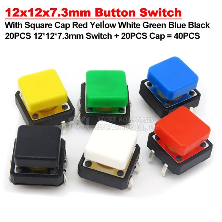 20sets 12x12x7.3mm PCB Momentary Tactile Tact Mini Push Button Switch ... 20sets 12x12x7.3mm PCB Momentary Tactile Tact Mini Push Button Switch ...