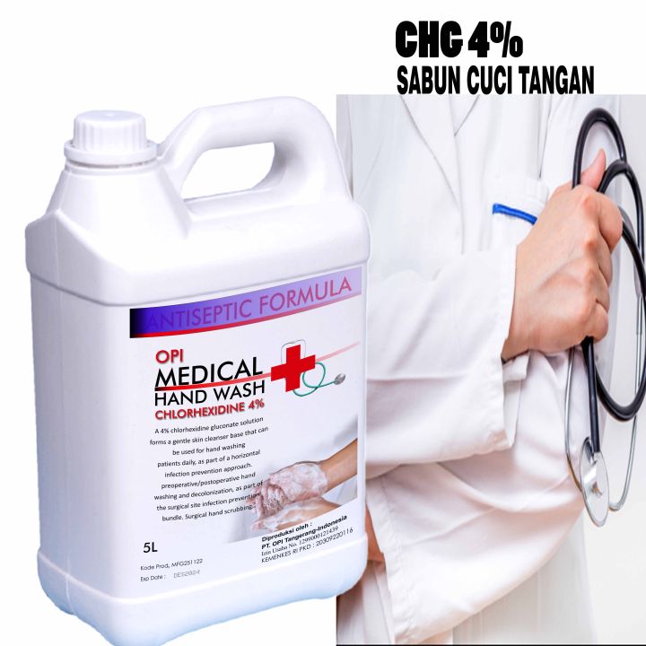 Hand Soap 500ml sampai 5 Liter Chlorhexidine Gluconate 4% antiseptik ...