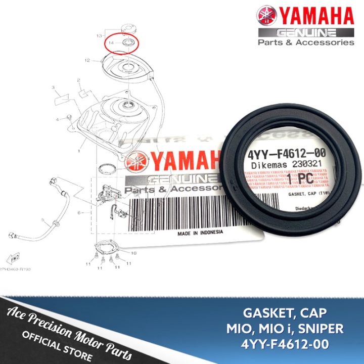 YAMAHA GENUINE GAS TANK CAP RUBBER MIO/SNIPER/AEROX/FAZZIO 4YY-F4612-00 ...