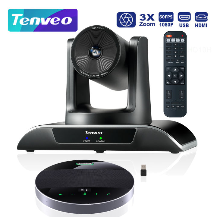 Tenveo All-in-One Conference System 3X Optical Zoom PTZ Camera with ...