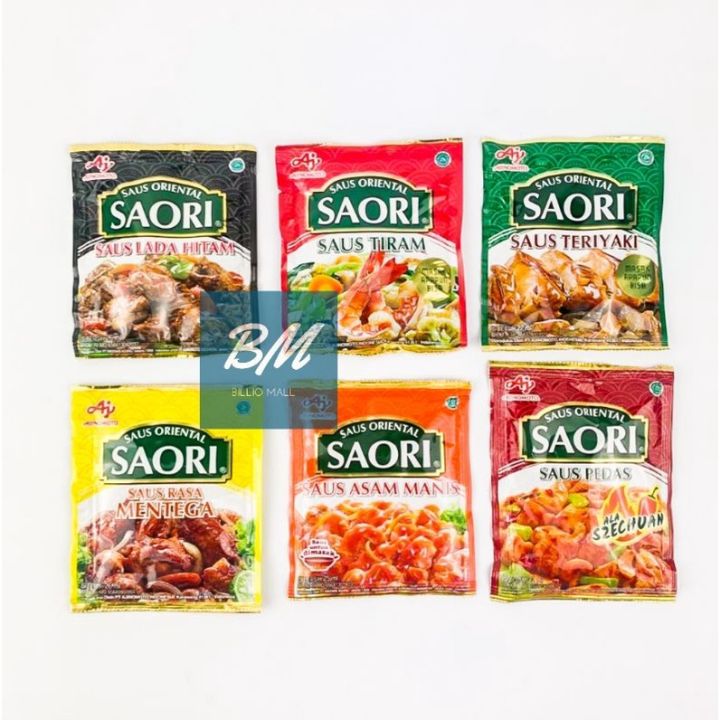 Saori Saus Sachet / Saos Tiram / Saus Teriyaki / Saus Saus Lada Hitam ...