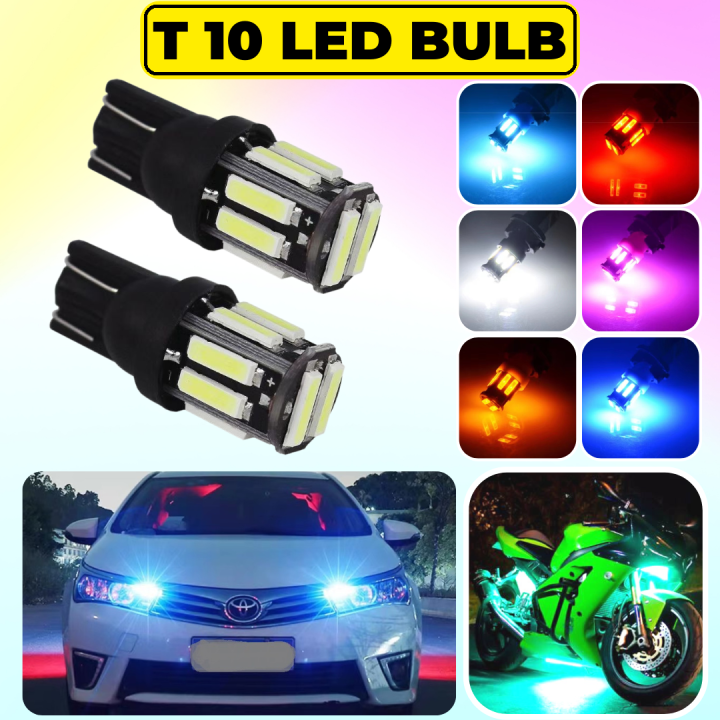 T10 10 LED BULB 7014 SMD Car Motor Head Small Lamp Plate Interior ...