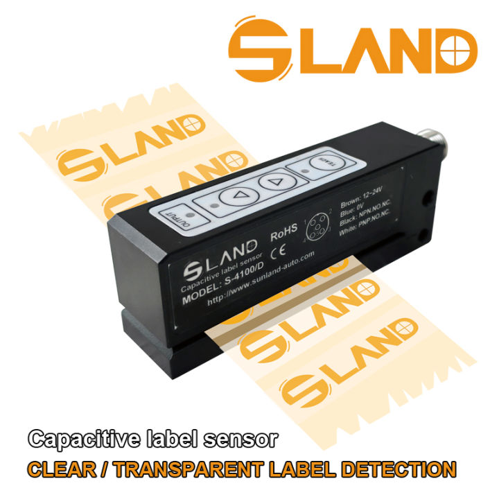 Capacitive label sensor, S-4100 FC-4100 clear label detection NPN PNP ...