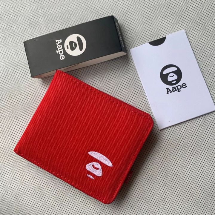 Aape A Bathing Ape Men's Wallet Men With Box Short Clutch Wallet Young ...