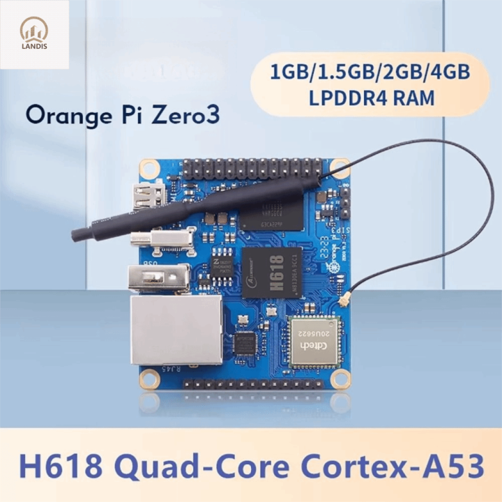 LANDIS Allwinner H618 Orange Pi Zero 3 WiFi5 1/1.5/2/4GB RAM DDR4 ...