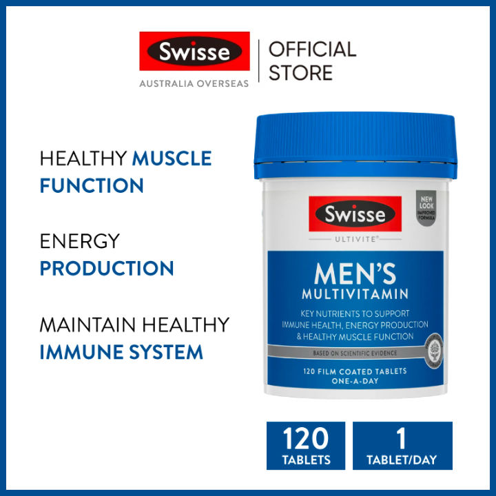 Swisse Ultivite Men's Multivitamin 120 Film Coated Tablets (EXP:09 2026) | Lazada