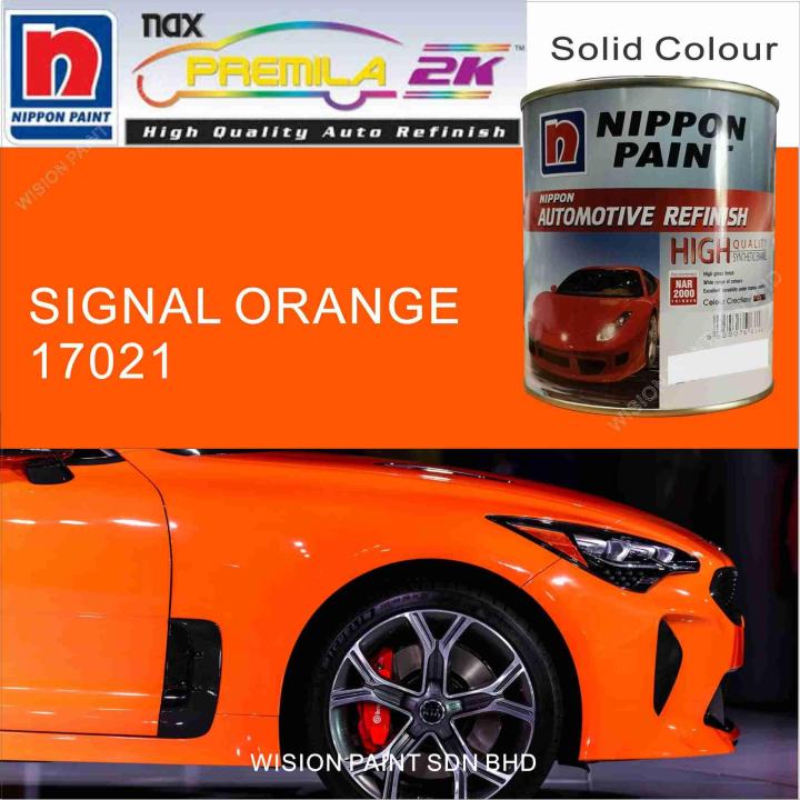 SIGNAL ORANGE 17021 1L NIPPON AUTOMOTIVE REFINISH PAINT VIA NAX PREMILA ...
