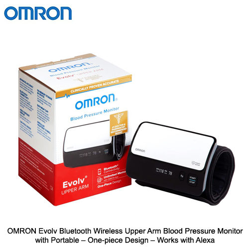OMRON Evolv Bluetooth Wireless Upper Arm Blood Pressure Monitor – One ...