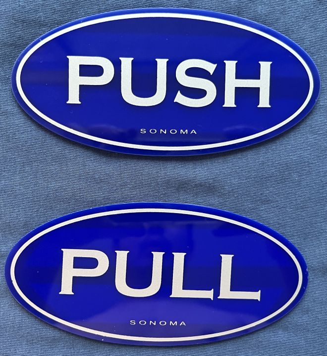 A-Mart High Quality Acrylic Push or Pull Signage 3x6 Inches Signage ...