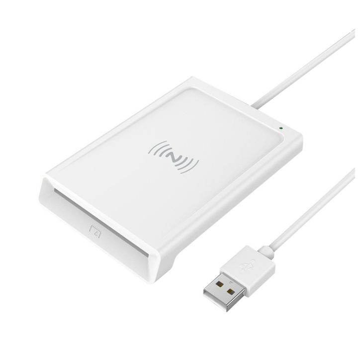 + NFC 2-In-1 Smart Card Reader PC-Linked Dual-Interface Smart Card ...