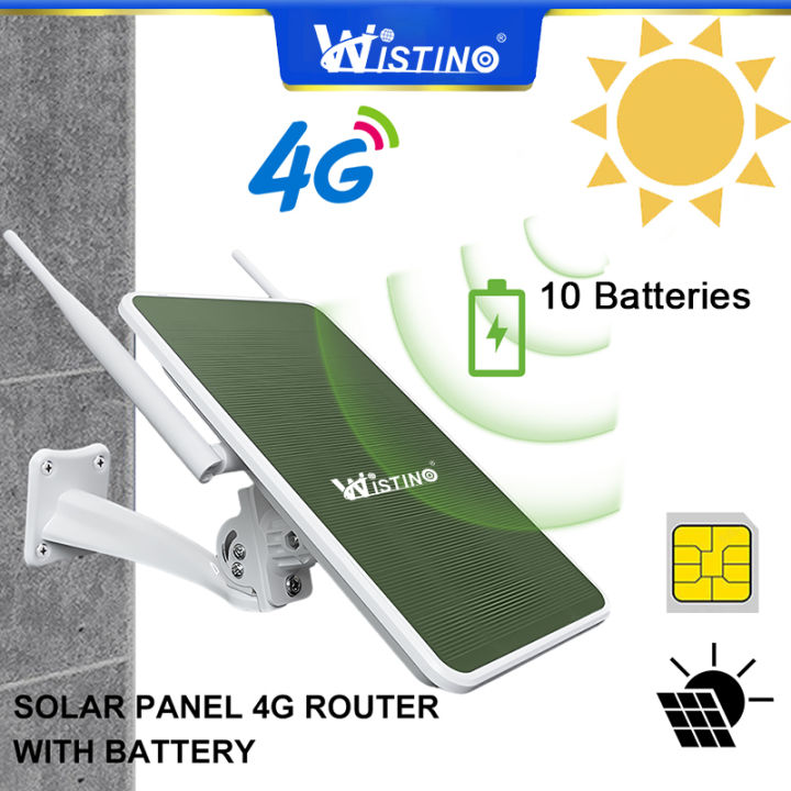 Wistino Solar Panel 4G wifi Router Outdoor Waterproof Battery Wireless ...