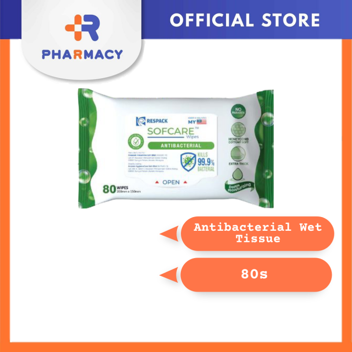 R Pharmacy | Respack Sofcare Antibacterial Wipes 80's | Lazada