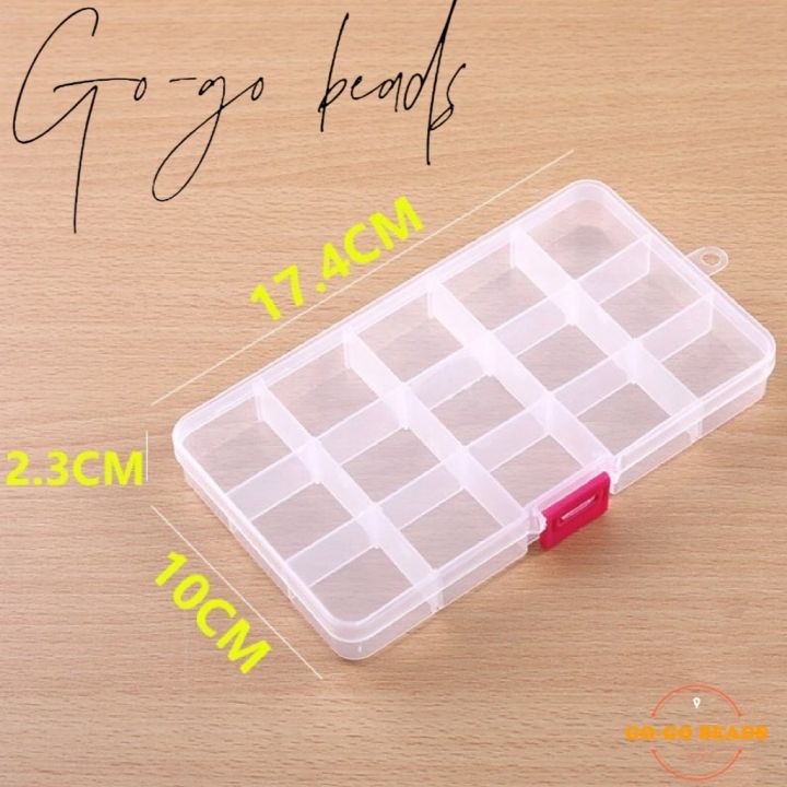 Detachable 10 and15 grid transparent PP plastic storage box jewelry ...
