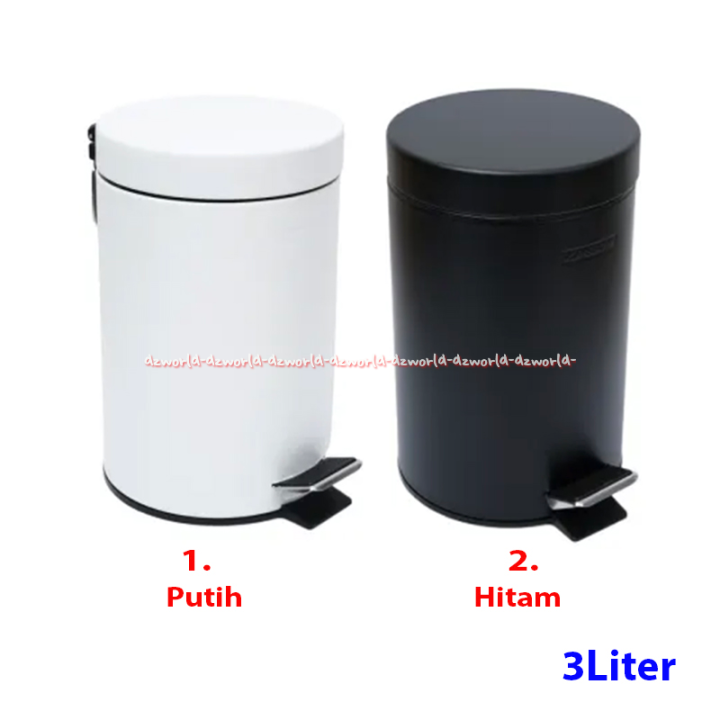 Krisbow 3L Classic Round Step Bay 3Liter Trashbin Tong Sampah Keranjang Sampah Dengan injakan ...