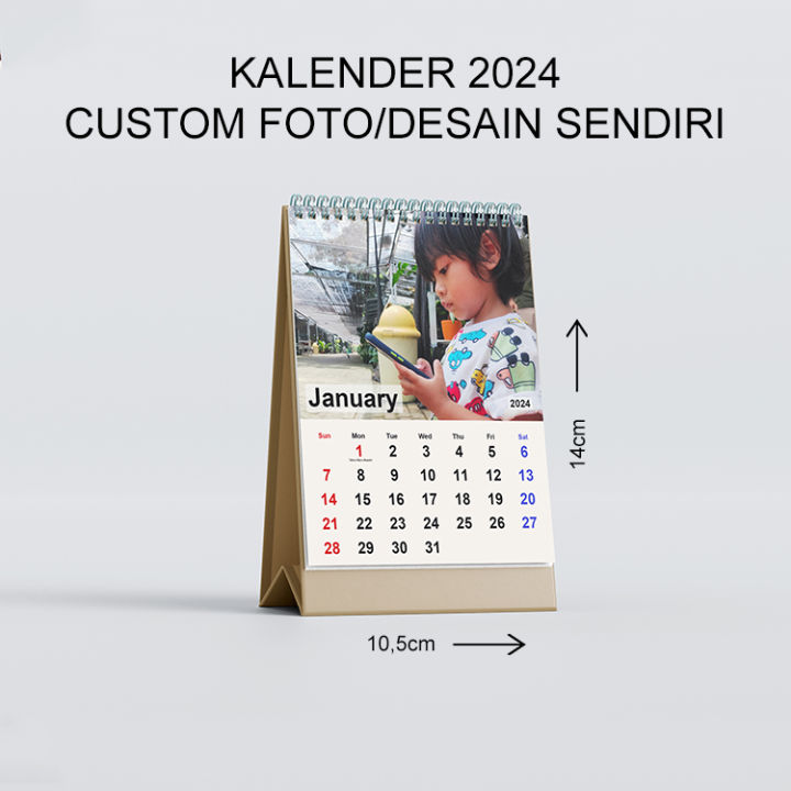 Kalender 2024 Lengkap Bisa Pakai Foto Dan Desain Sendiri/Kalender Meja ...