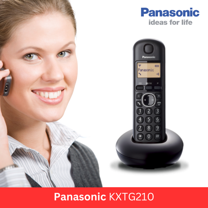 KXTG210 wireless Telephone with Hands Free Speakerphone, 2 Line LCD ...