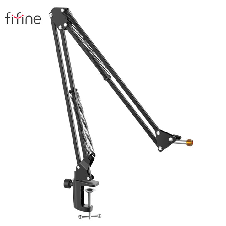 FIFINE Adjustable Microphone Suspension Scissor Boom Arm Stand for Mic ...