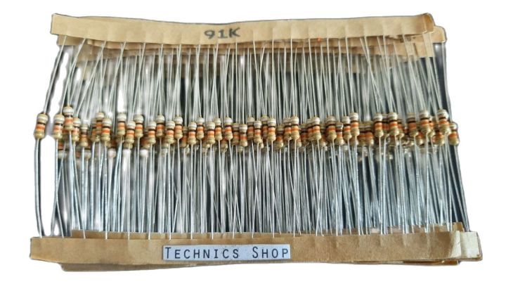 ตัวต้านทาน 91 Kโอห์ม 1/4W จำนวน 20 ตัว Resistor 91 KOhm 20 pcs ...
