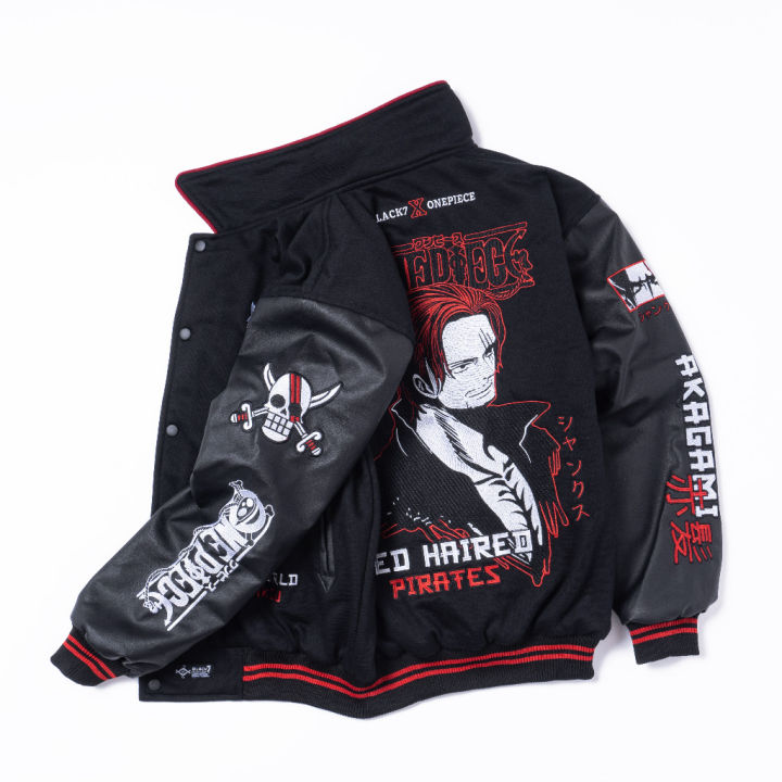 KING STORE | Varsity Jacket | Akagami No Shanks - Red Hair Pirates ...
