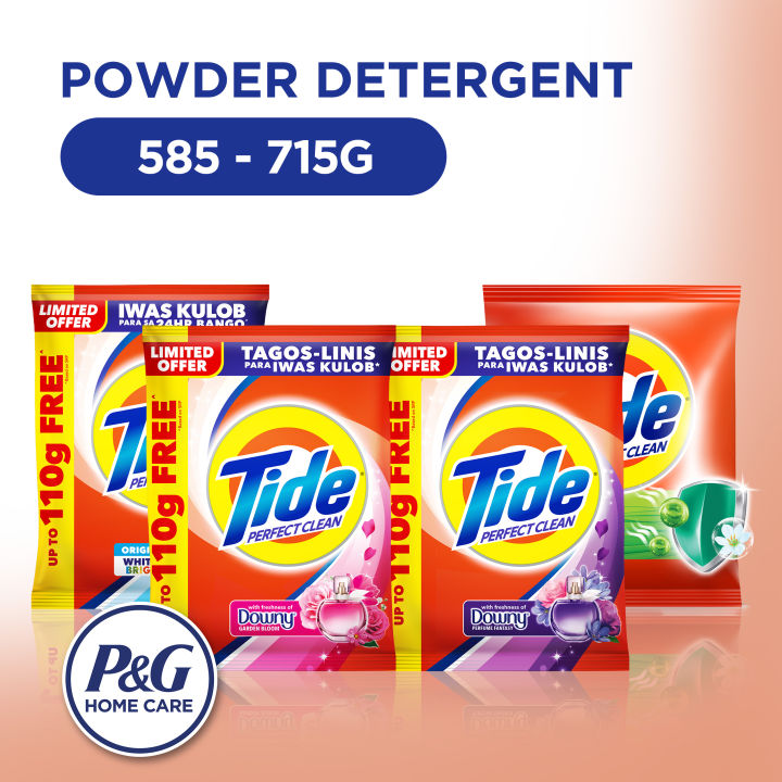 Tide Powder Detergent Perfume Fantasy Original White & Bright Garden Bloom Odor Defense Antibac ...