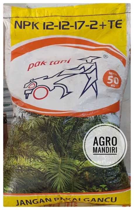 Pupuk NPK Sawit 12 12 17 2 + TE 50 Kg Cap Pak Tani | Lazada Indonesia