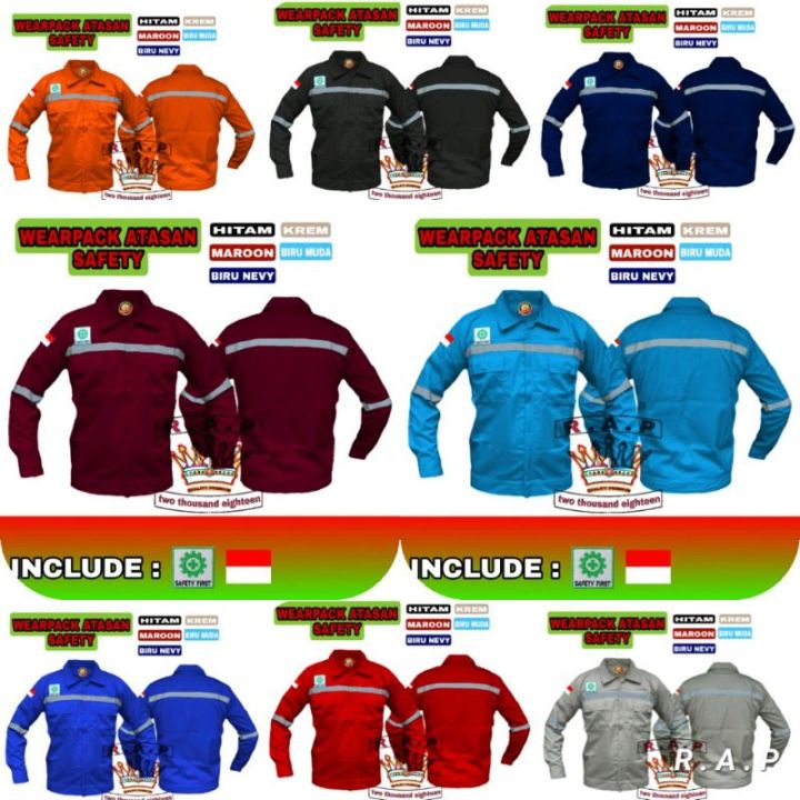 Wearpack atasan kameja kerja proyek safety kameja bengkel kameja las ...