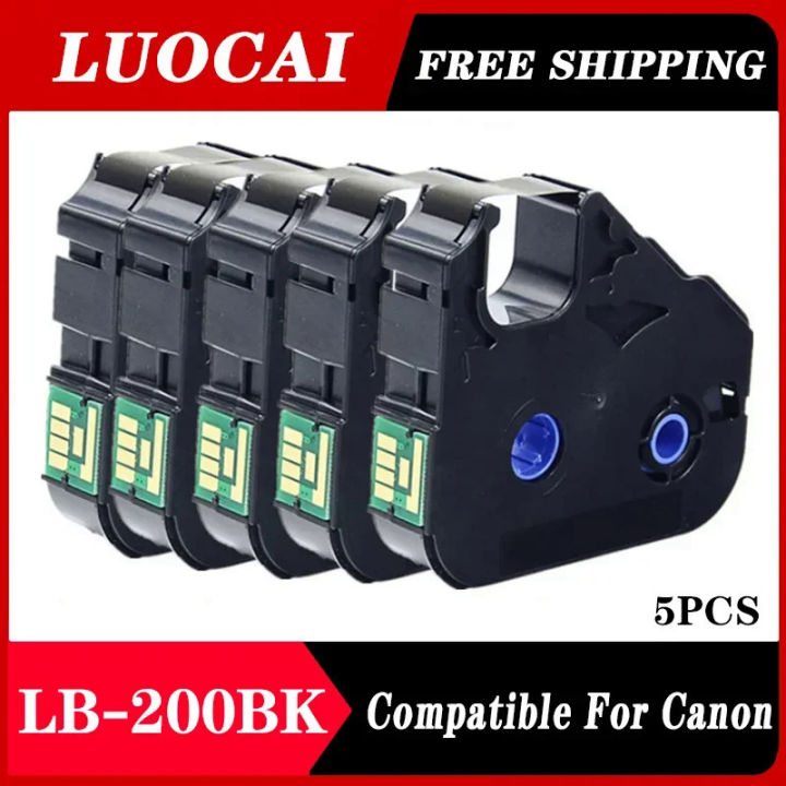 5PCS LB-200BK MK-RS100B Ink Ribbon Cartridge Cassette For Canon Cable ...