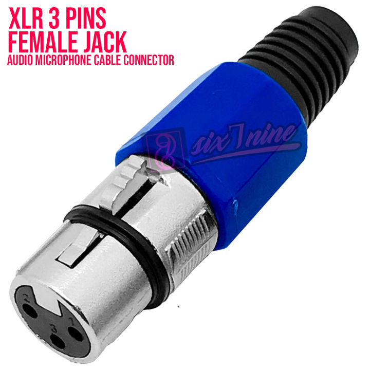 SSN XLR 3 Pins Female Jack Audio Microphone Cable Connector Heavy Duty ...