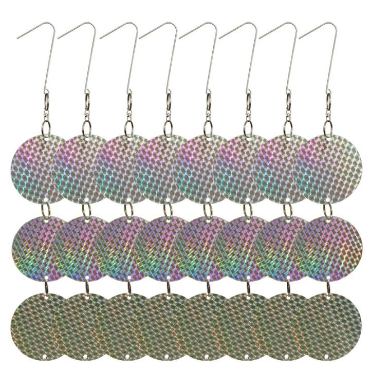 24PCS/Set Bird Repellent Discs Reflective Hanging Device to Keep Birds ...