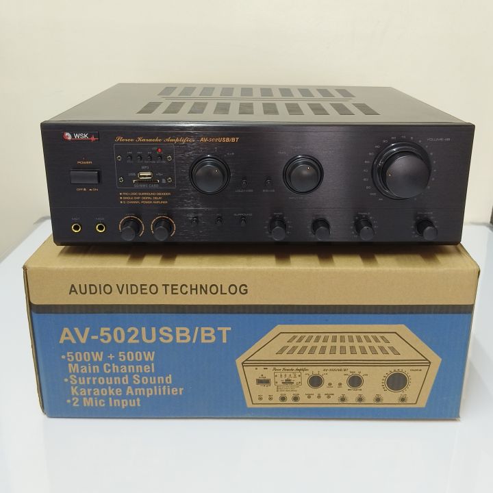 WSK AV-502 USB/BT Professional Karaoke Stereo Mixing Amplifier | Lazada PH
