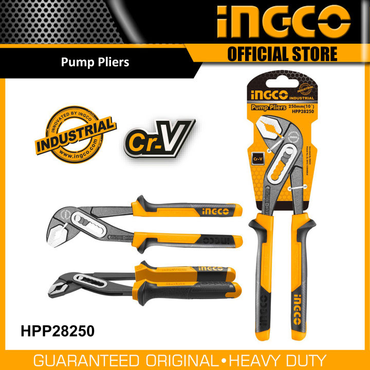 INGCO Industrial Pump Pliers 10"/250mm CR-V HPP28250 | HPP28258 IHT ...