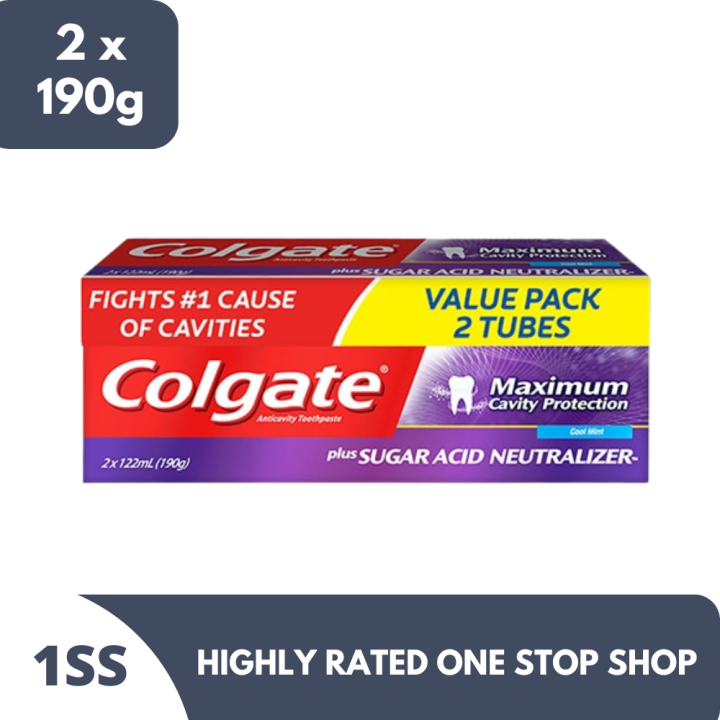 Colgate Maximum Cavity Protection Plus Sugar and Acid Neutralizer 2 x ...