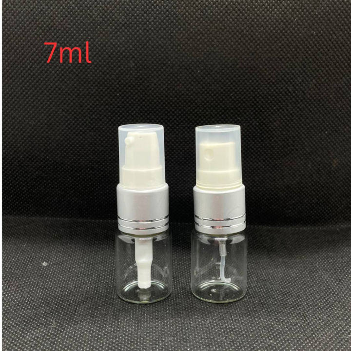 7ml Empty Lotion Cream Clear Glass with Bottles Spray Pump Dispenser ...