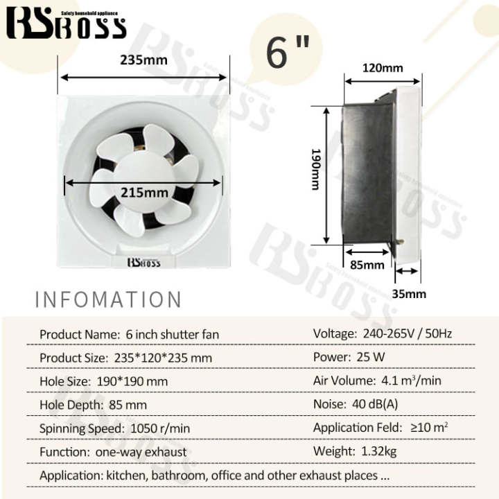 BS BOSS 6inch 8inch 10inch 12 inch bedroom living room toilet kitchen ...