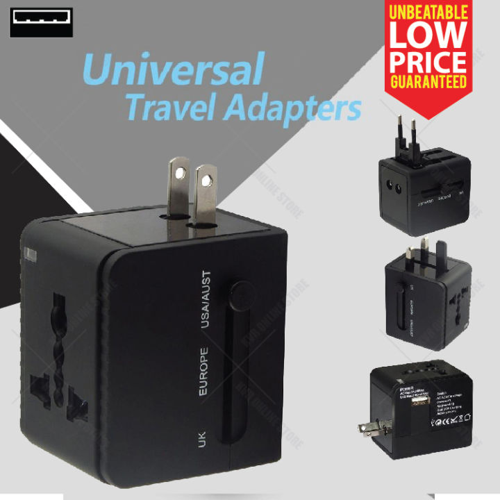 Universal Travel Adapter Multisocket Plug All-In-One Single USB/Plug ...