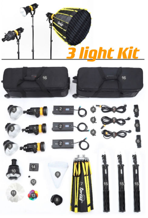 Studio video light KIT 100w x 3 light kit totally 300w ชุดไฟวิดีโอ ...