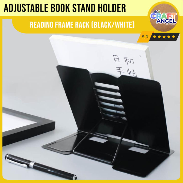 Adjustable Book Stand Reader Reading Frame Rack Metal Foldable 6 ...