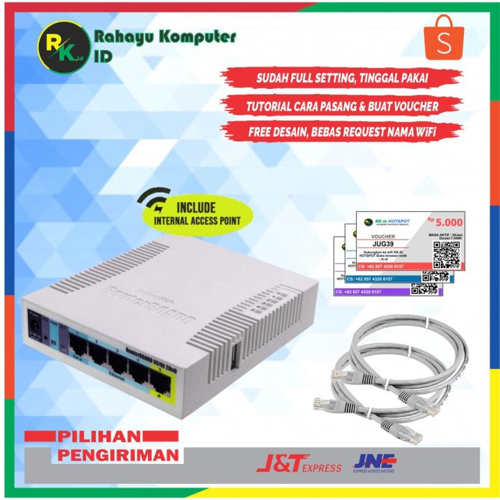 Mikrotik 951ui-2hnd + 2 TENDA O3 - Paket Usaha Wifi Hotspot Voucher ...