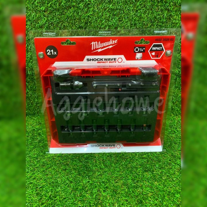 MILWAUKEE ชุดลูกบล็อก รุ่น 4932352862 (20 ชิ้น) 1/4" 4-13MM SHOCKWAVE ...