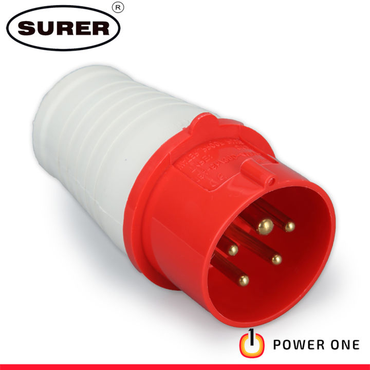 Surer 1909 Industrial Plug 3P+N+E, 32A 415V, IP44 | Lazada PH