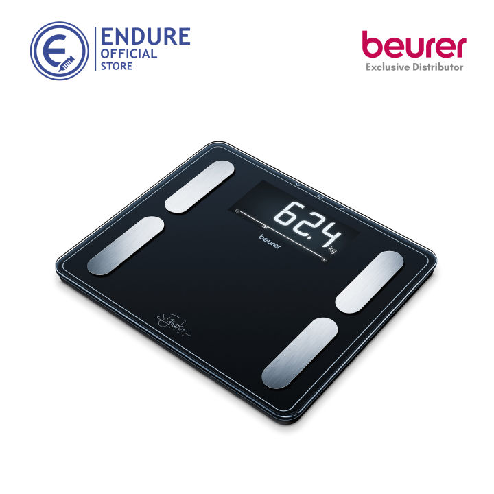 Beurer BF 410 SignatureLine Black diagnostic bathroom scale - Body fat ...