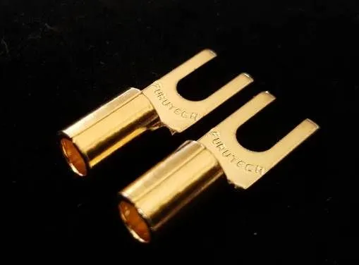 Furutech Fp-209(Gold) 24K Gold-Plated Spade terminal หางปลาใส่เต้ารับ ...