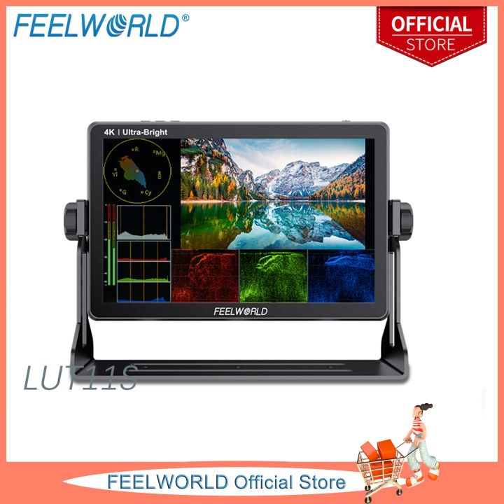 FEELWORLD LUT11S 10.1 Inch DSLR Camera Field Monitor 3G-SDI 1920X1200 4K HDMI Ultra High Bright ...