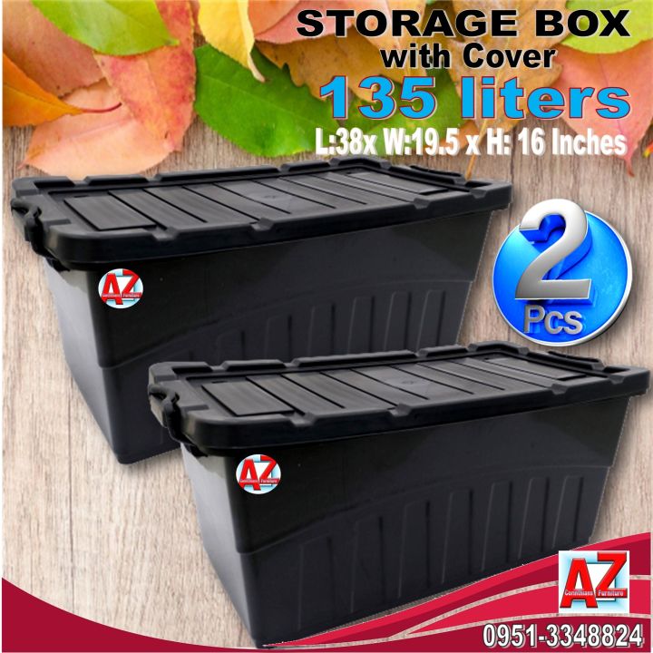 Storage box, rectangular deco box 135 liters, multi purpose storage ...